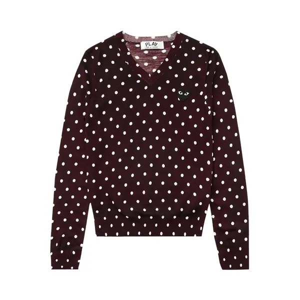 Play Comme Des Garcon Polka Dot Sweater - Red