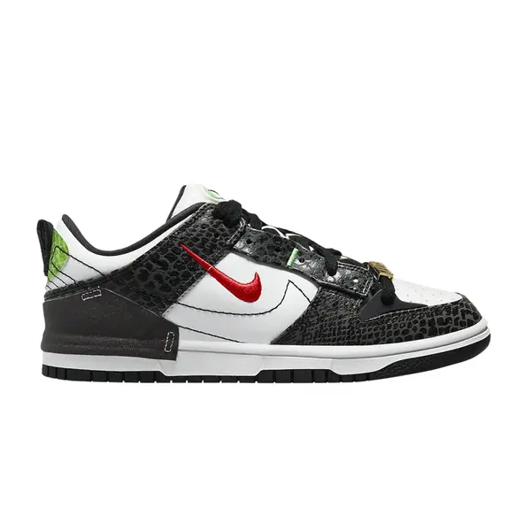 Nike Dunk Low Disrupt 2 'just Do It Black Snakeskin - White