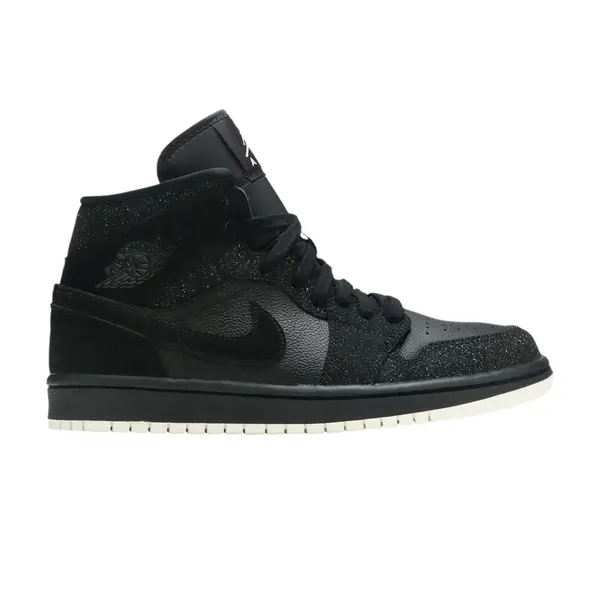 JORDAN 1 Mid Glitter Sneakers - Black