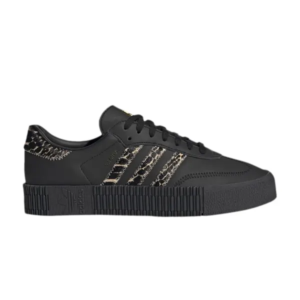 Adidas Sambarose Cheetah Print Sneakers - Black