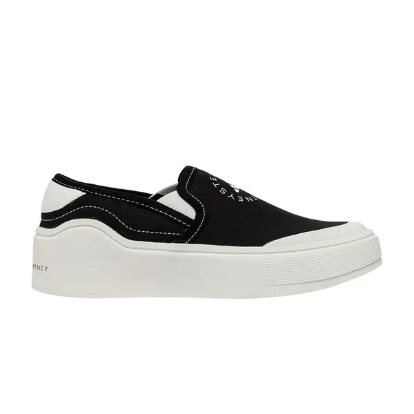 Adidas Stella Mccartney X Court Slip-on Sneakers - Black