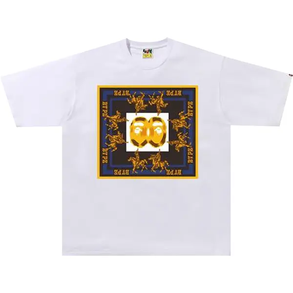 A BATHING APE Double Ape Head Rlx Tee - White