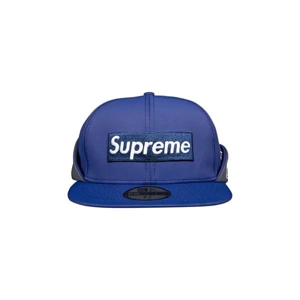 Supreme X Windstopper Earflap Box Logo New Era Cap - Blue