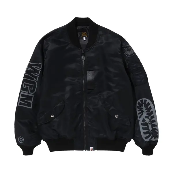 A BATHING APE Shark Loose Fit Ma-1 - Black