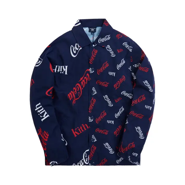 Kith X Coca-cola X Mitchell & Ness Coke Coaches Jacket - Blue