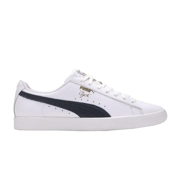 PUMA Clyde Core Leather Foil Sneakers - White