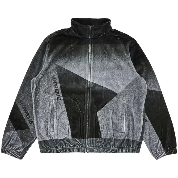 Supreme Geo Velour Track Jacket - Black