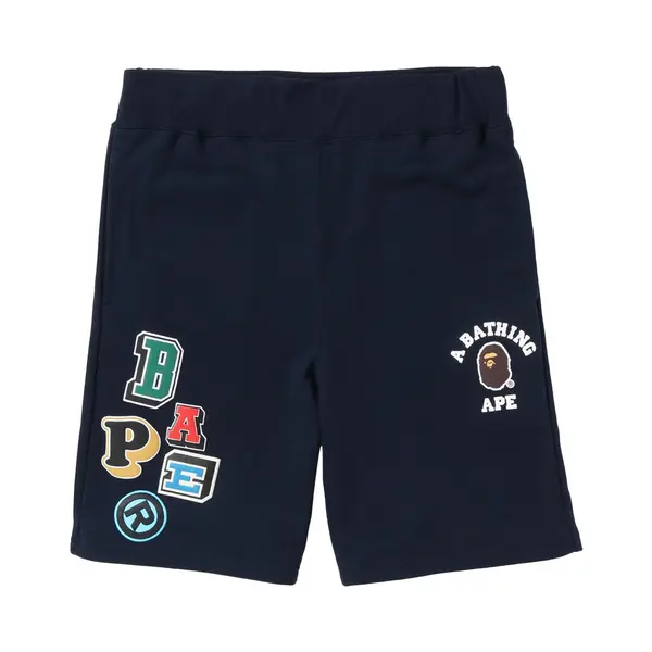 A BATHING APE Multi Fonts Sweatshorts - Blue