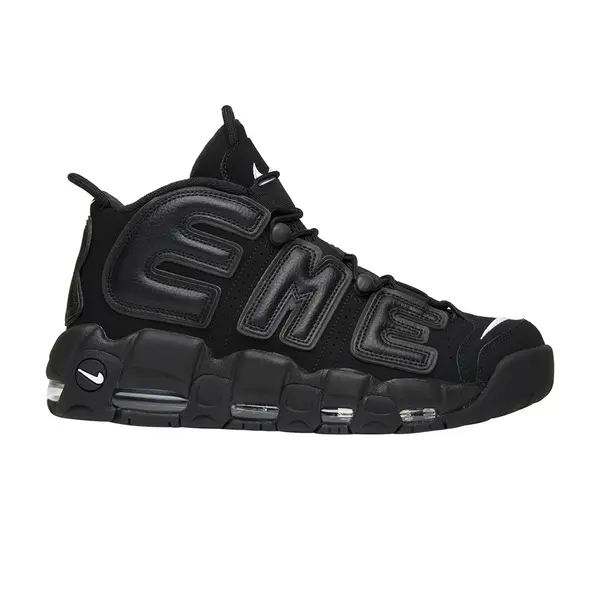 Nike Supreme X Air More Uptempo Sneakers - Black