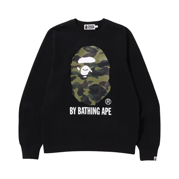 A BATHING APE 1st Camo Crewneck - Black