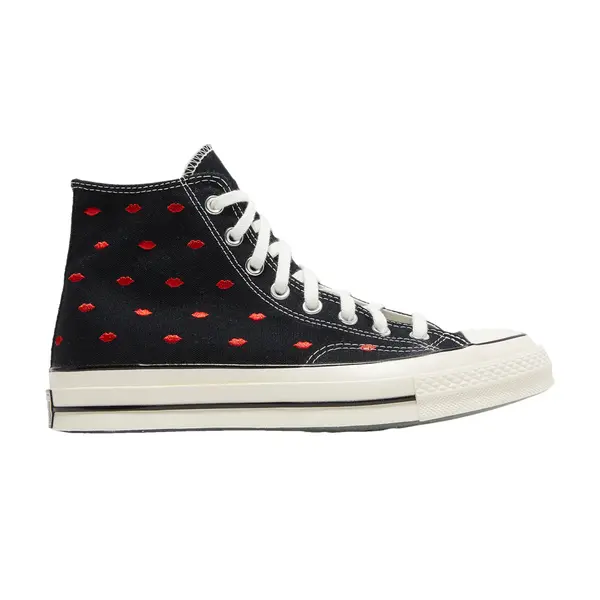 CONVERSE Chuck 70 Embroidered Lips High Sneakers - Black