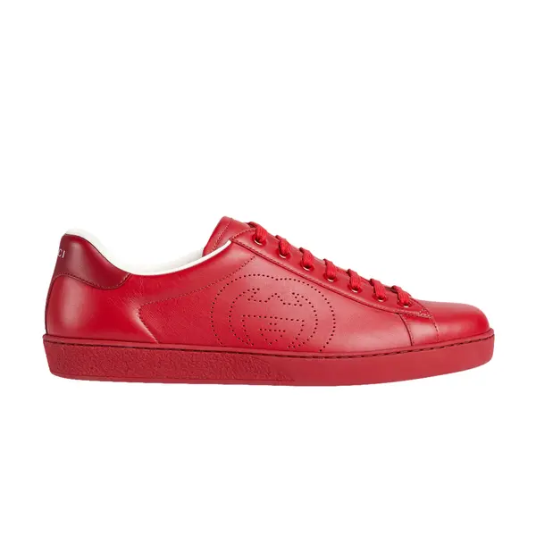 Gucci Ace Interlocking G Sneakers - Red