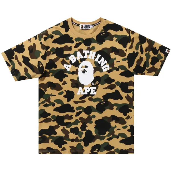 A BATHING APE 1st Camo College T-shirt - Yellow