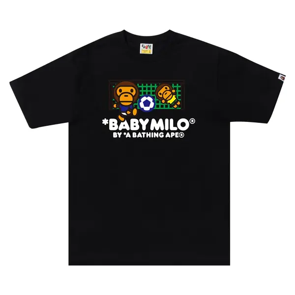 A BATHING APE Baby Milo Soccer Tee - Black