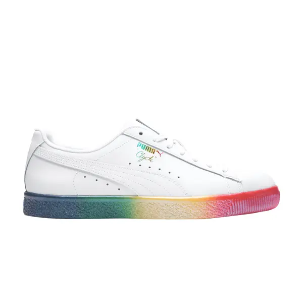 PUMA Clyde Pride Rainbow Sneakers - White