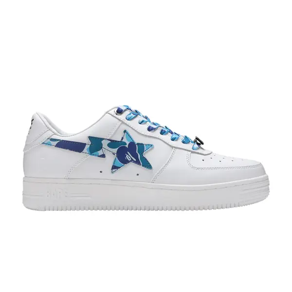 A BATHING APE Bapesta 'abc Camo Blue' 2021 - White