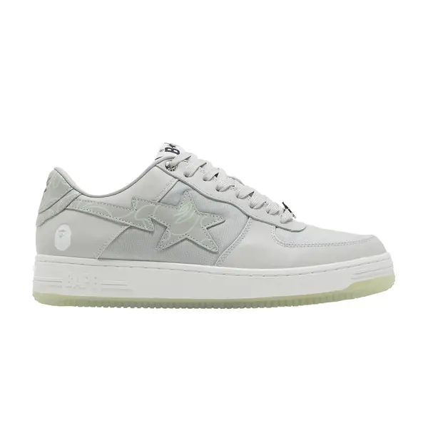 A BATHING APE Text Code Camo Bapesta Sneakers - Grey