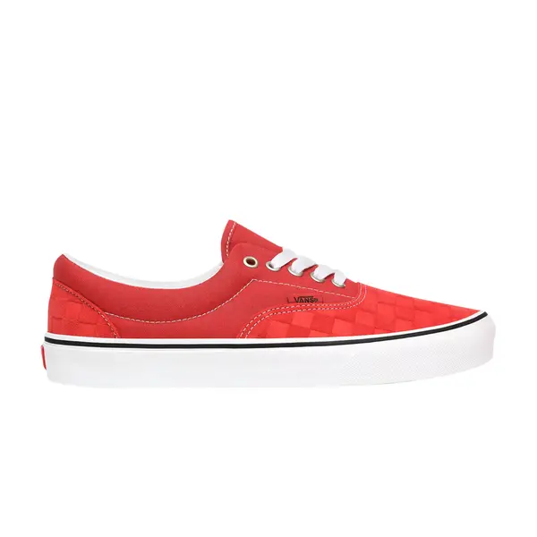 VANS Era Deboss Checkerboard Sneakers - Red