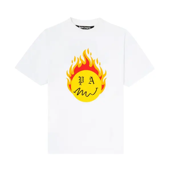 Palm Angels Burning Head Short-sleeve T-shirt /yellow - White