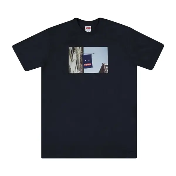Supreme Banner Tee 'navy - Blue
