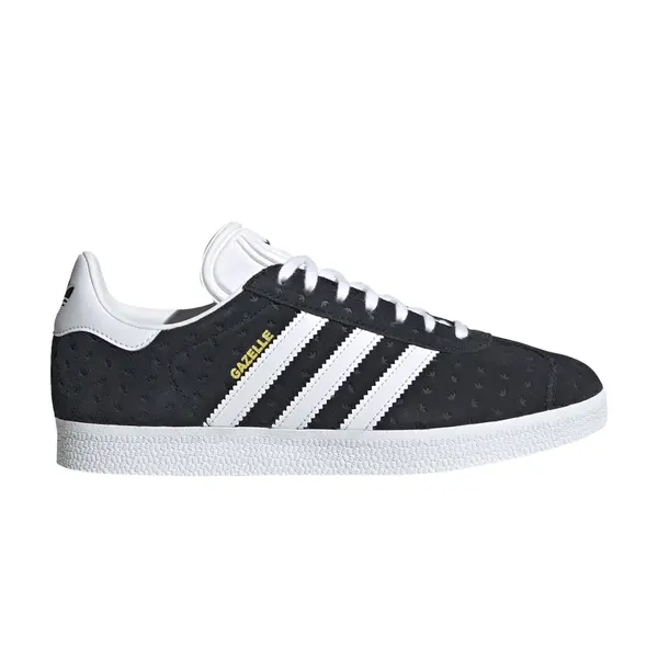Adidas Gazelle 'allover Debossed Trefoils - Black