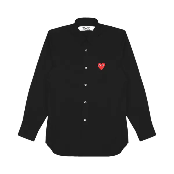 Play Comme Des Garcon Woven Shirt - Black