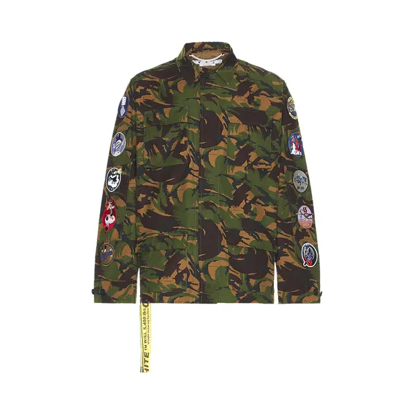 Off-White Camo Patch Field Jacket - Green