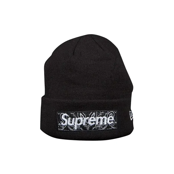 Supreme X New Era Box Logo Beanie - Black