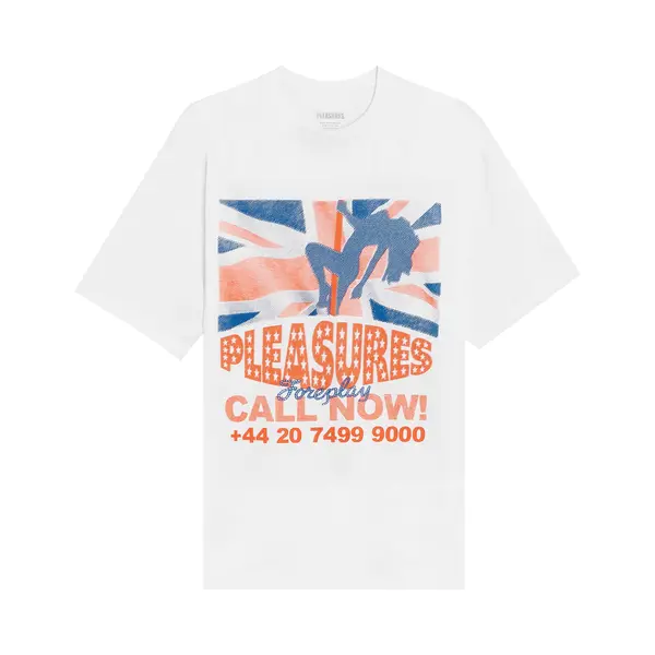PLEASURES Call Now T-shirt - White