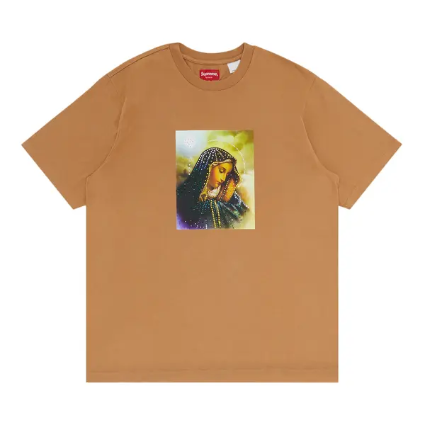 Supreme Mary Rhinestone Short-sleeve Top - Tan