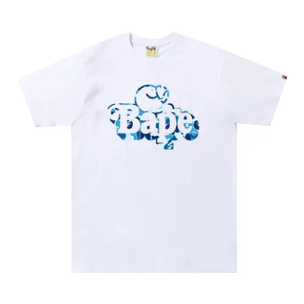 A BATHING APE Abc Camo Milo On Tee - White