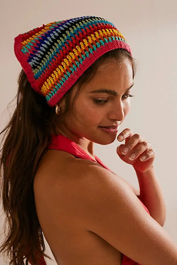 Free People Star Of The Show Crochet Hair Scarf - Retro  display picture 2