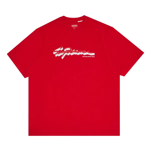 Supreme Shadow Script Short-sleeve Top - Red