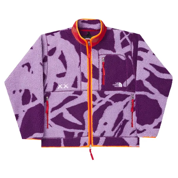 The North Face X Kaws Freeride Fleece Jacket - Purple