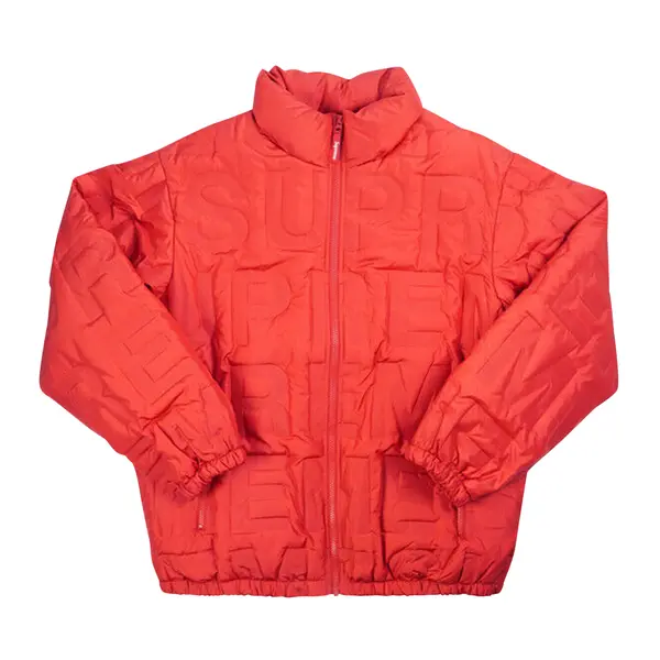 Supreme Bonded Logo Puffy Jacket - Red
