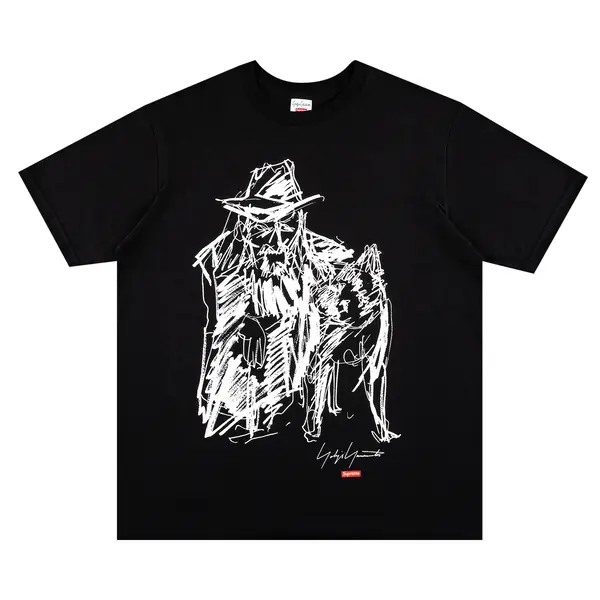 Supreme X Yohji Yamamoto Scribble Portrait Tee - Black