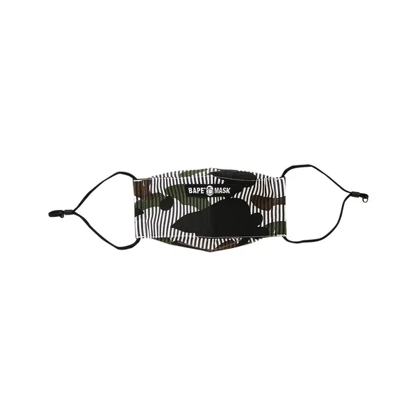 A BATHING APE 1st Camo Stripe Mask - Black
