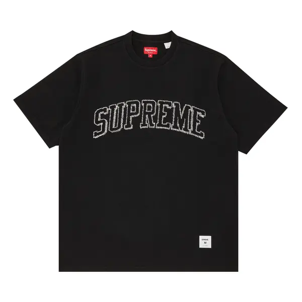 Supreme Sketch Embroidered Short-sleeve Top - Black