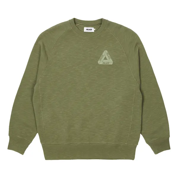 PALACE Tri-ferg Slub Crew - Green