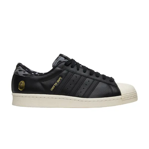 Adidas Undefeated X A Bathing Ape Superstars 80v Sneakers - Black