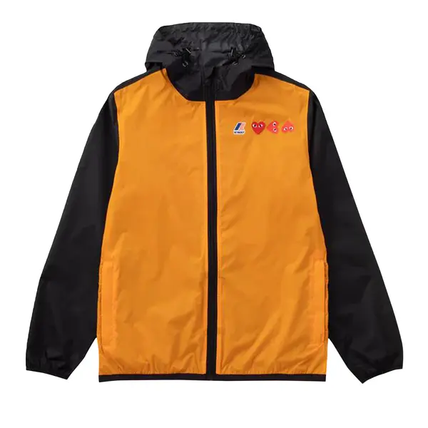 Play Comme Des Garcon K-way Full Zip Hoodie - Orange