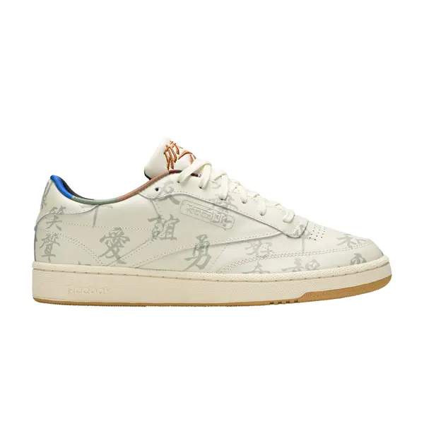 REEBOK Kung Fu Panda Club C 85 Chinese Calligraphy Sneakers - White