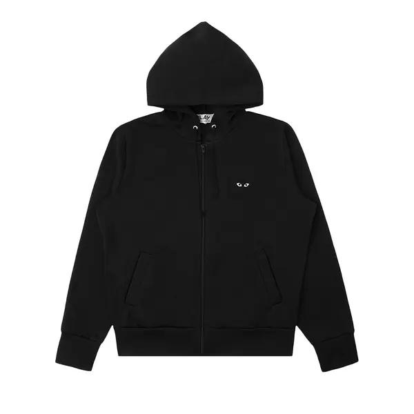 Play Comme Des Garcon Big Heart Hooded Sweatshirt - Black