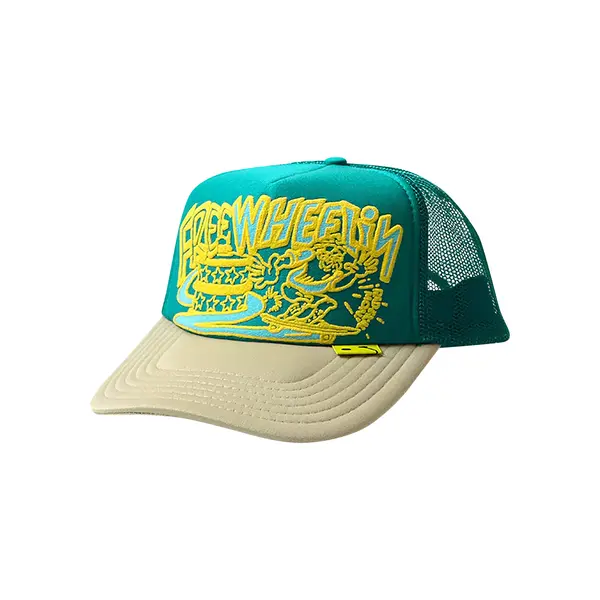 Kapital Free Wheelin' Trucker Cap 'turquoise/beige - Blue