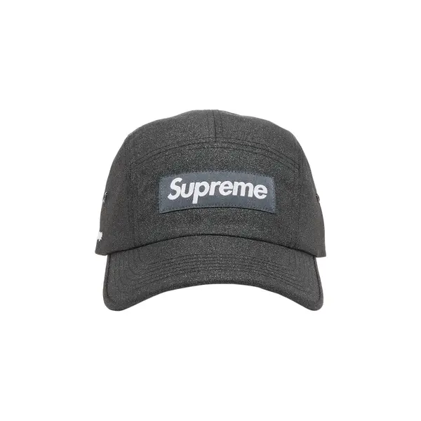 Supreme Glitter Cordura Camp Cap - Black