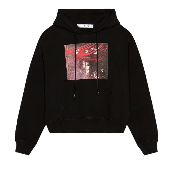 Off-White Sprayed Caravaggio Over Hoodie - Black