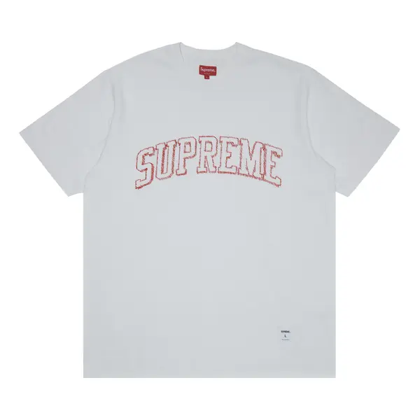 Supreme Sketch Embroidered Short-sleeve Top - White