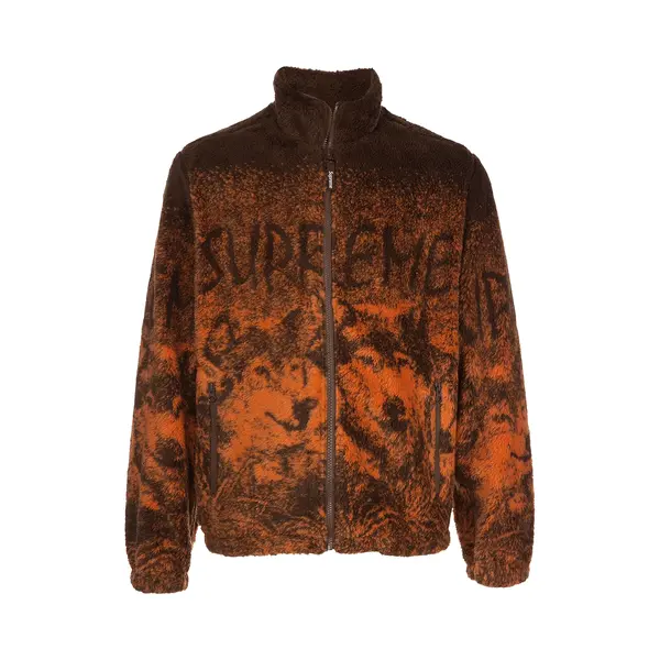 Supreme Wolf Fleece Jacket - Brown