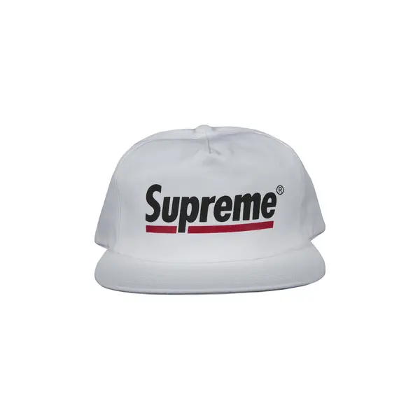 Supreme Underline 5-panel Cap - White