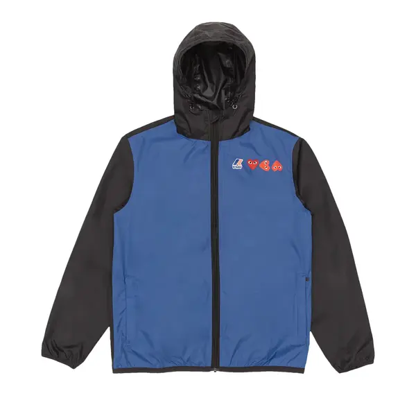 Play Comme Des Garcon K-way Full Zip Hoodie - Blue